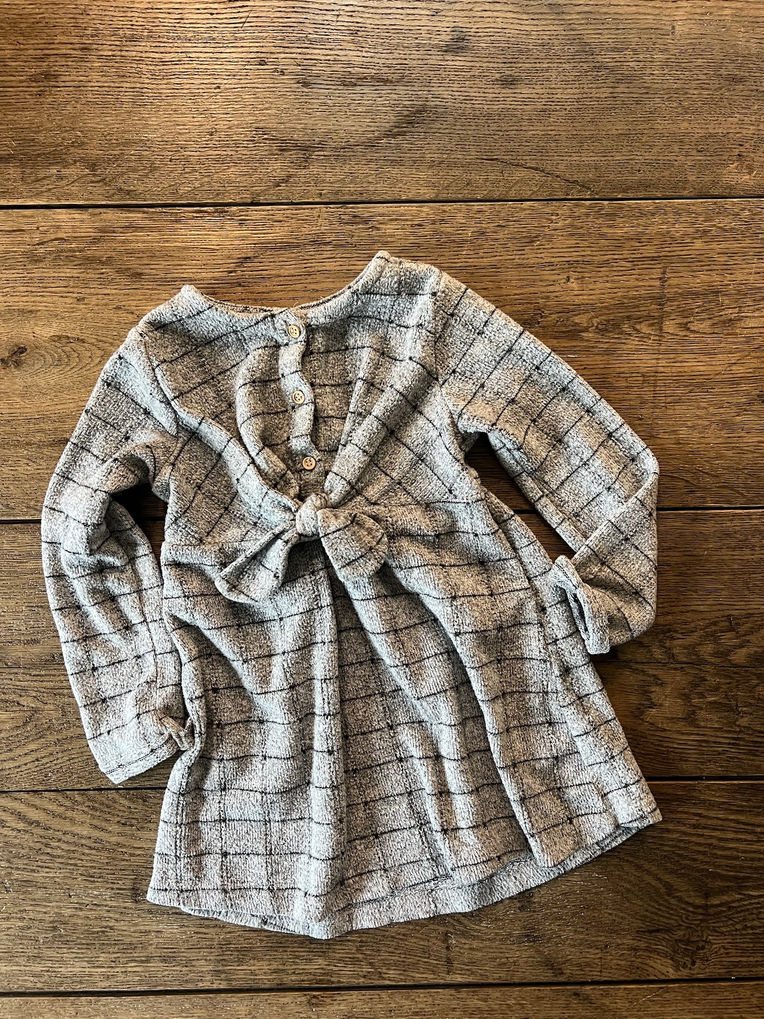 Zara Grey Plaid Dress