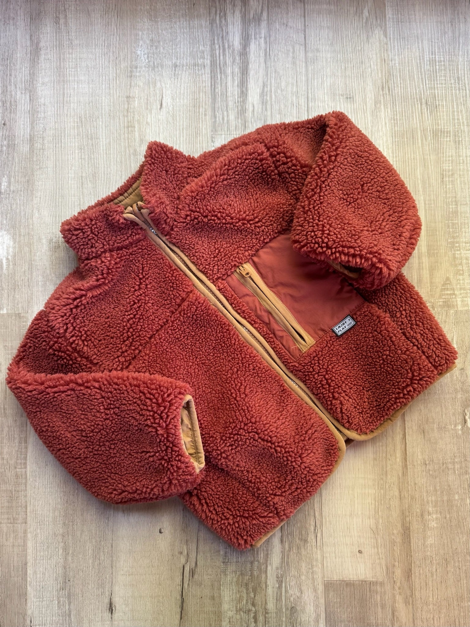 Zara Rust Sherpa Jacket